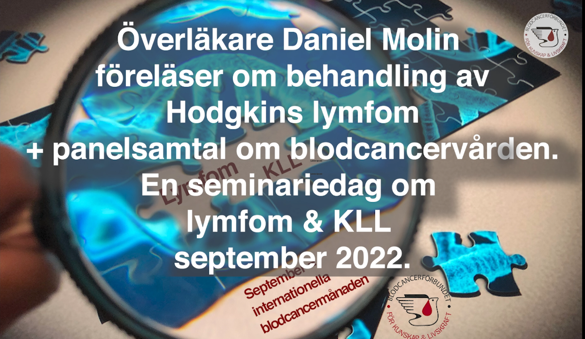 Överläkare Daniel Molin föreläser om Hodgkins lymfom och fem pratar ...